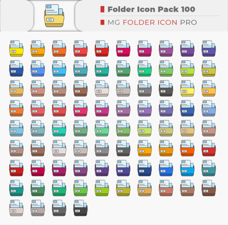 Folder Icon Pack 100 MSTECH GLOBAL